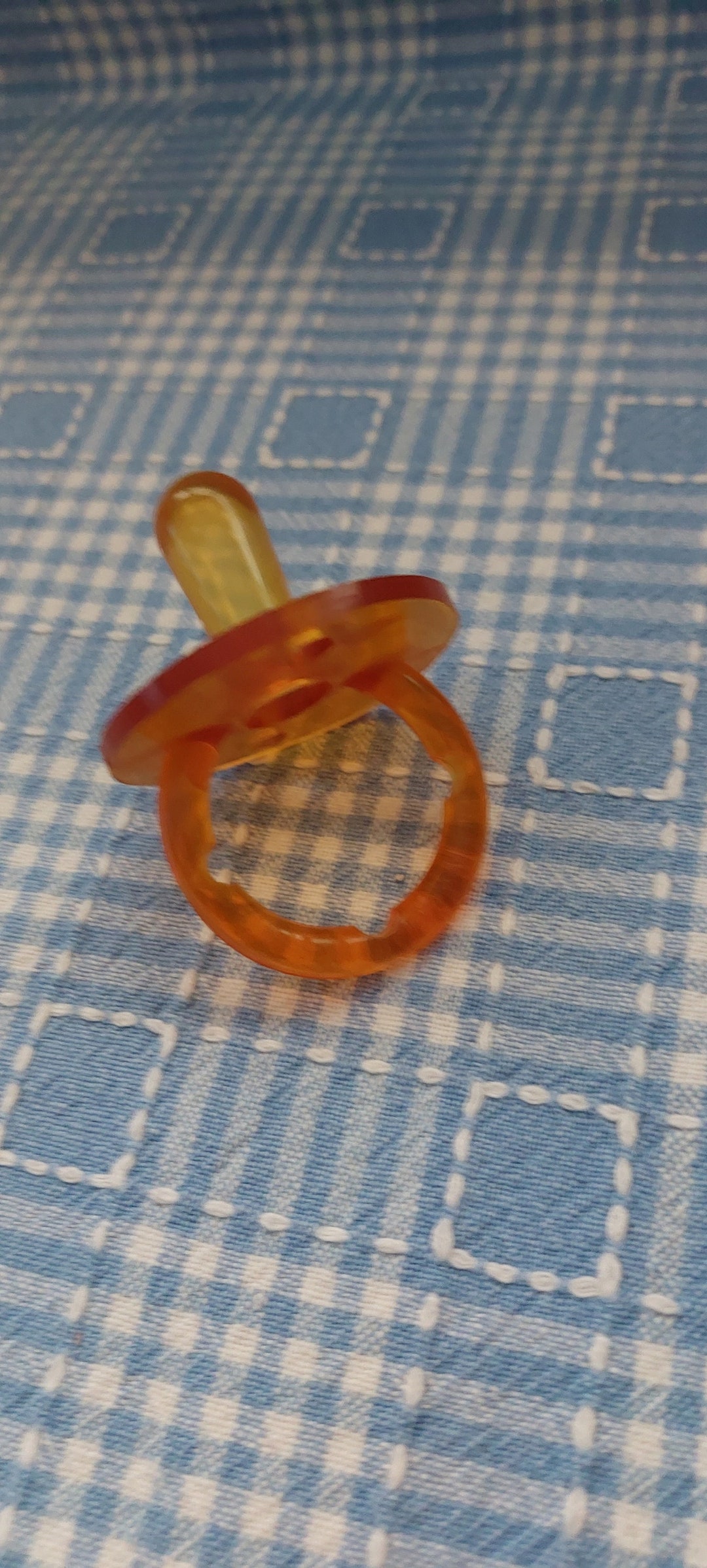 Vintage Pacifier Clear Light Brown Soft Rubber Pacifier Great Used ...