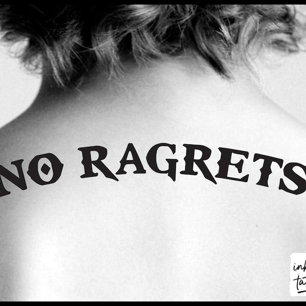 No Ragrets Tattoo - Etsy
