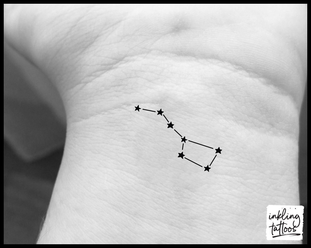 Big Dipper Constellation Temporary Tattoo, Pre-cut and Customizable - Etsy