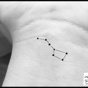 Big Dipper Constellation Temporary Tattoo, Pre-cut and Customizable - Etsy