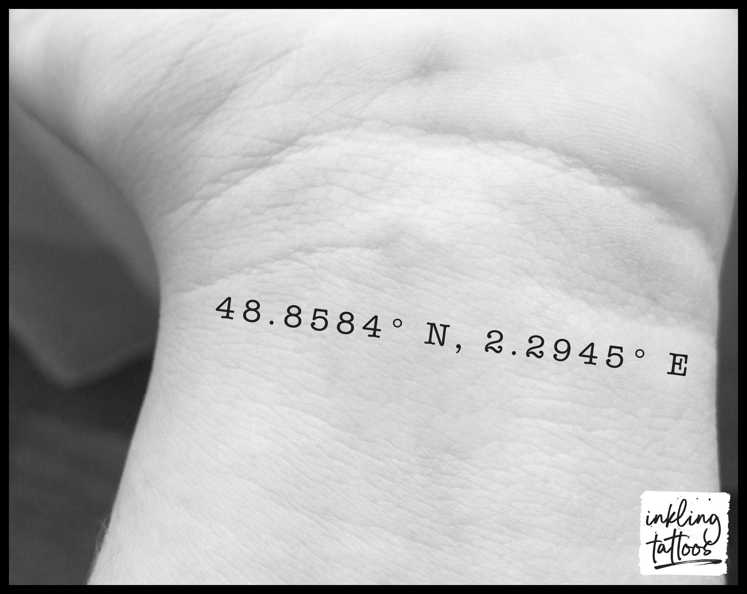 Latitude And Longitude Coordinates Tattoo