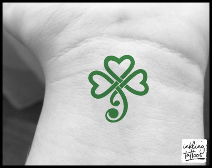 Irish Shamrock Temporary Tattoo - Etsy Canada
