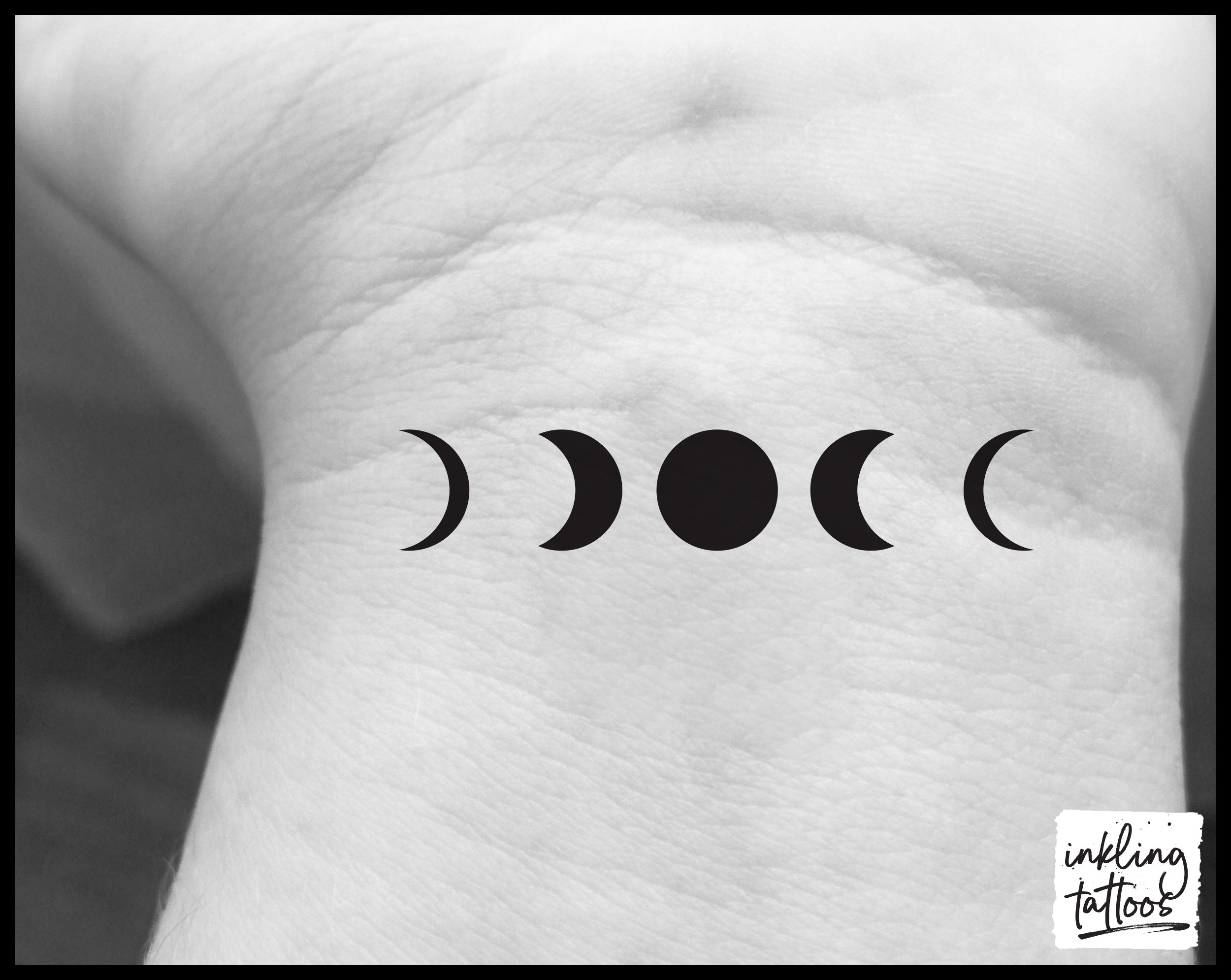 Moon Phases Temporary Tattoo Pre-cut - Etsy
