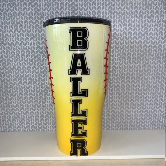Softball Baller 30 oz tumbler | Etsy