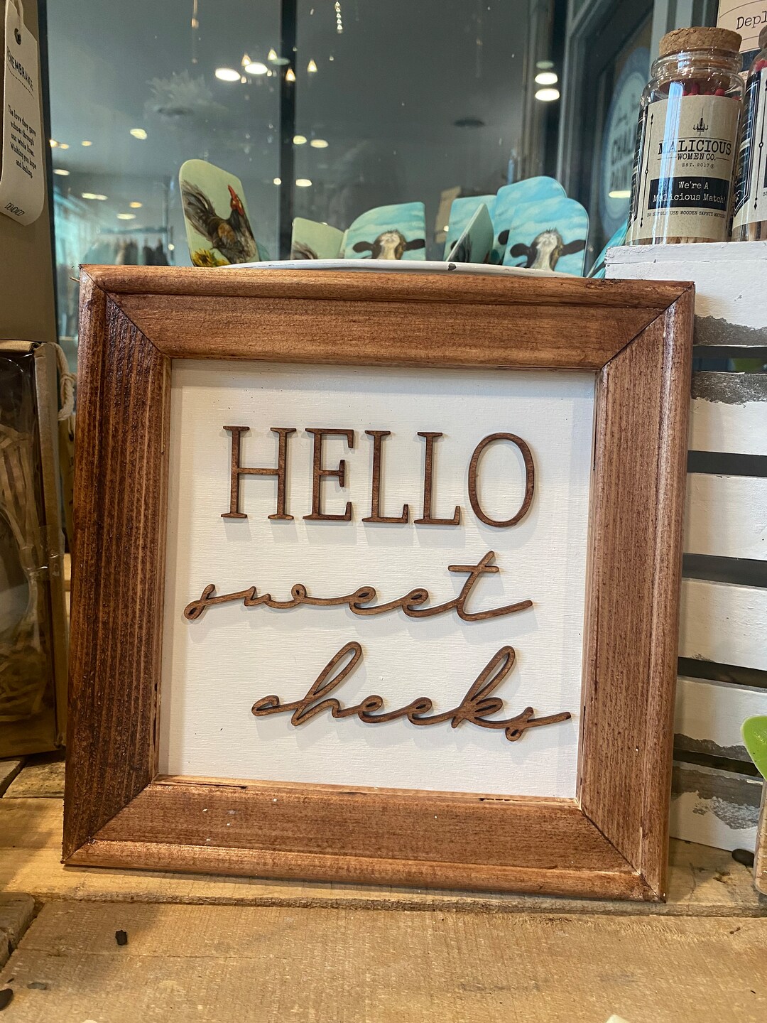 Hello Sweet Cheeks Wall Decor - Etsy