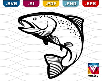 Trout svg | Etsy