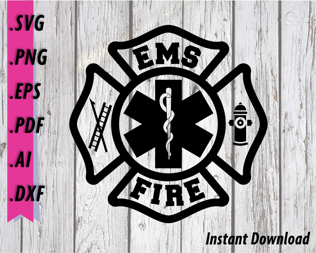 Custom EMS / Fire Logo SVG - Fire Emergency Medical Clipart, Florian ...