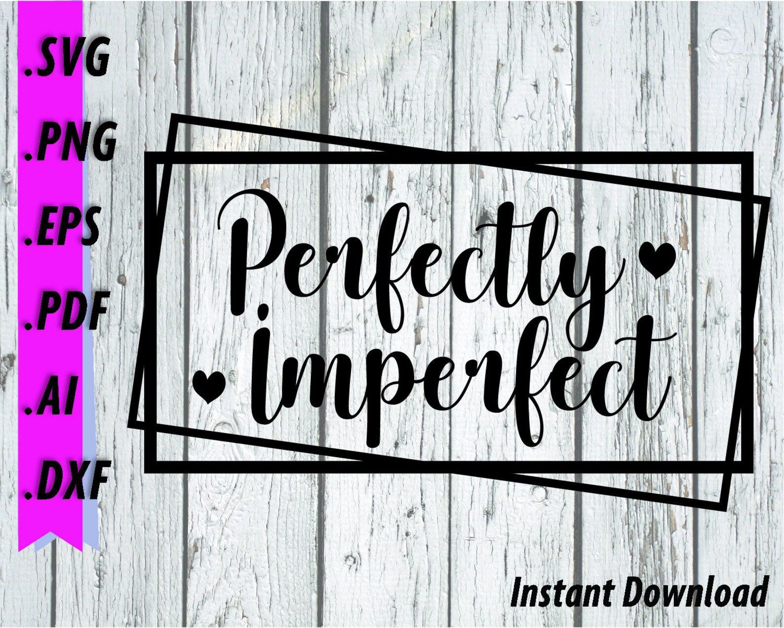 Perfectly Imperfect SVG Perfect Clipart Cute Girly - Etsy
