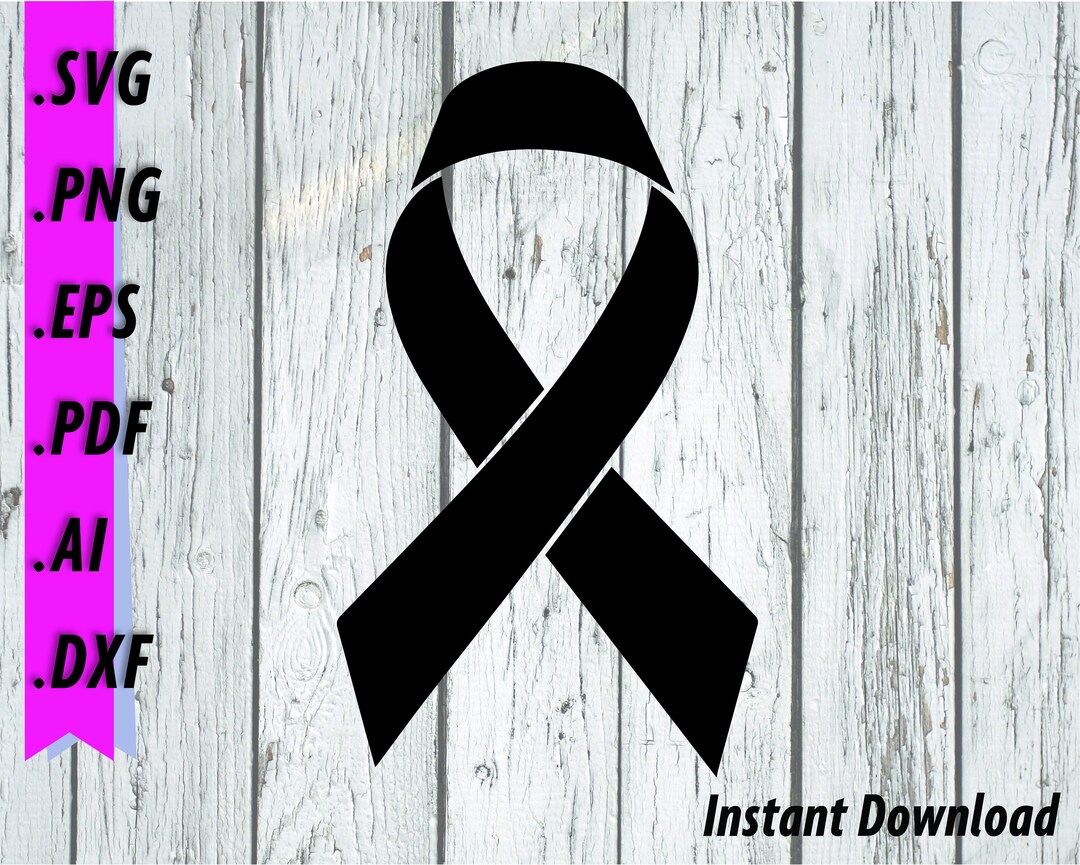 Cancer Ribbon SVG - Cancer Awareness Clipart - Cancer Ribbon Download ...