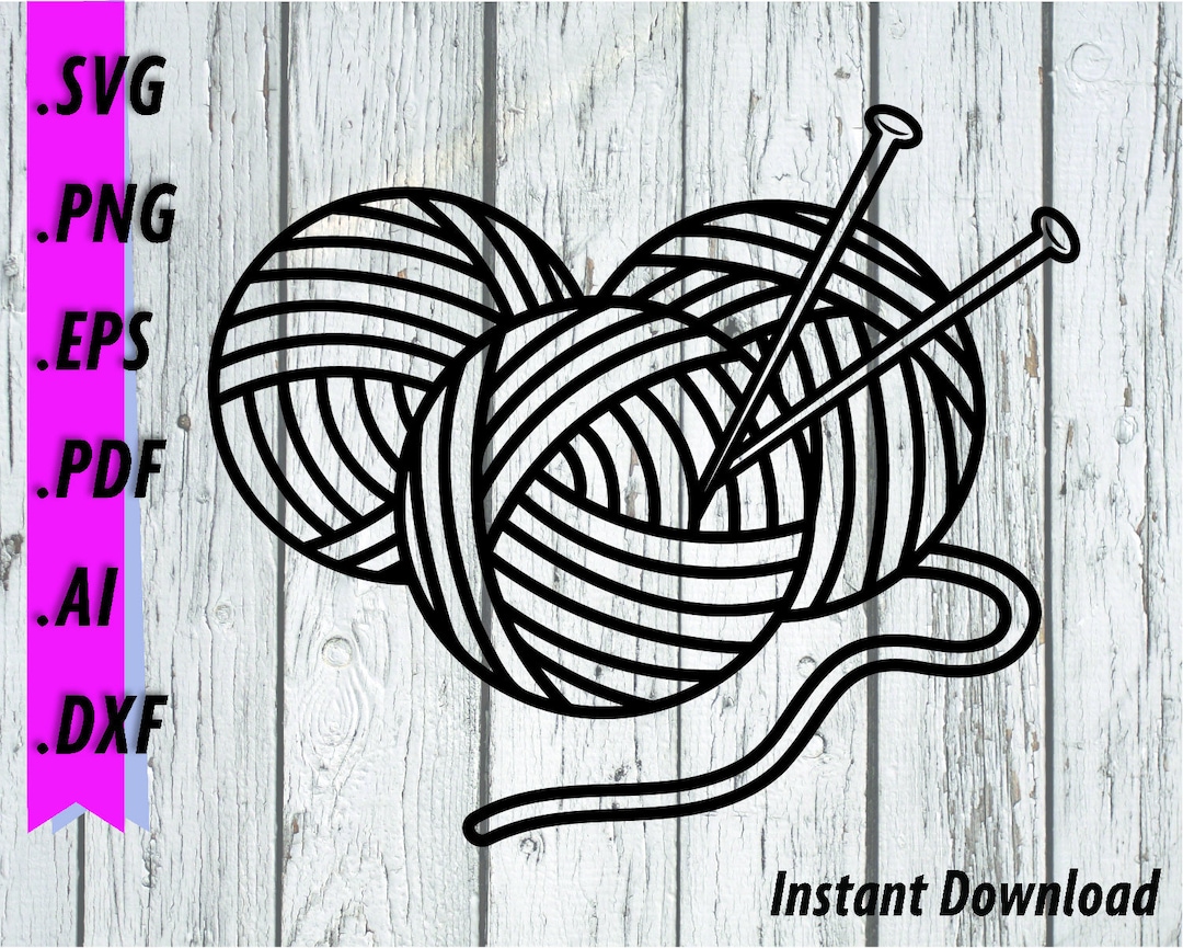 Ball of Yarn SVG - Yarn Ball, Crafter Crafting, Crochet, Knit Knitting ...
