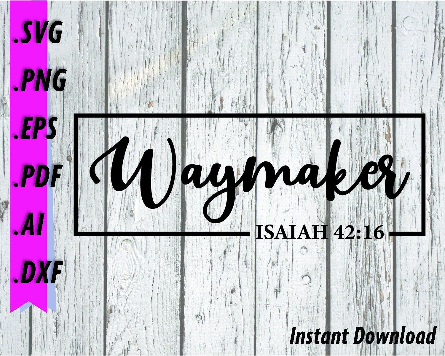 Waymaker SVG Religious Clipart Christian DXF Way Maker | Etsy
