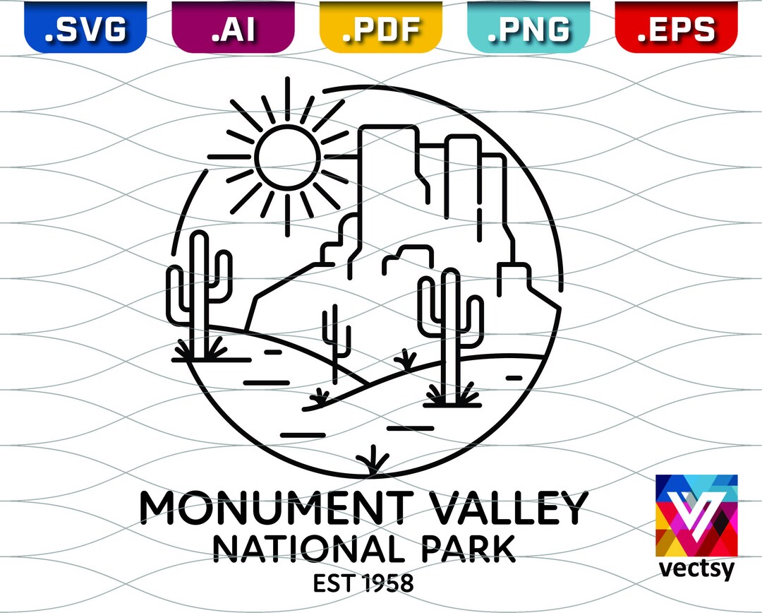 Monument Valley SVG - Monument Valley National Park - Simplistic Design ...