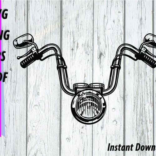 Motorcycle Handlebars SVG Motorcycle Front View Clipart - Etsy