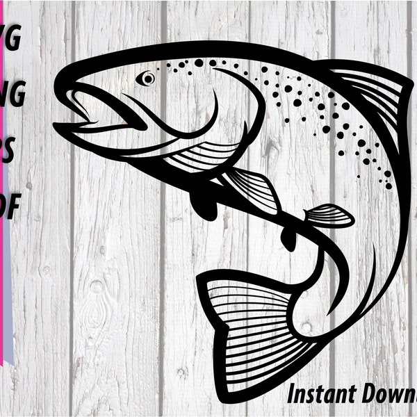Trout Cut Svg - Etsy