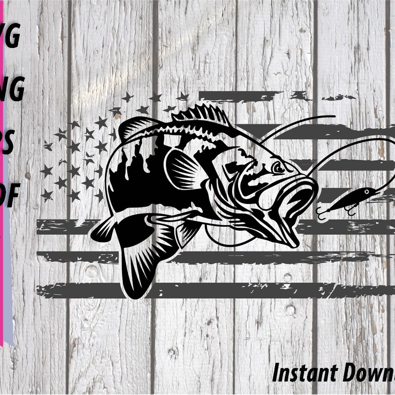 Bass Fishing Svg - Etsy