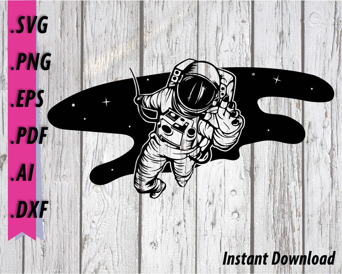 Astronaut SVG Space Clipart Astronaut in Space Clipart - Etsy