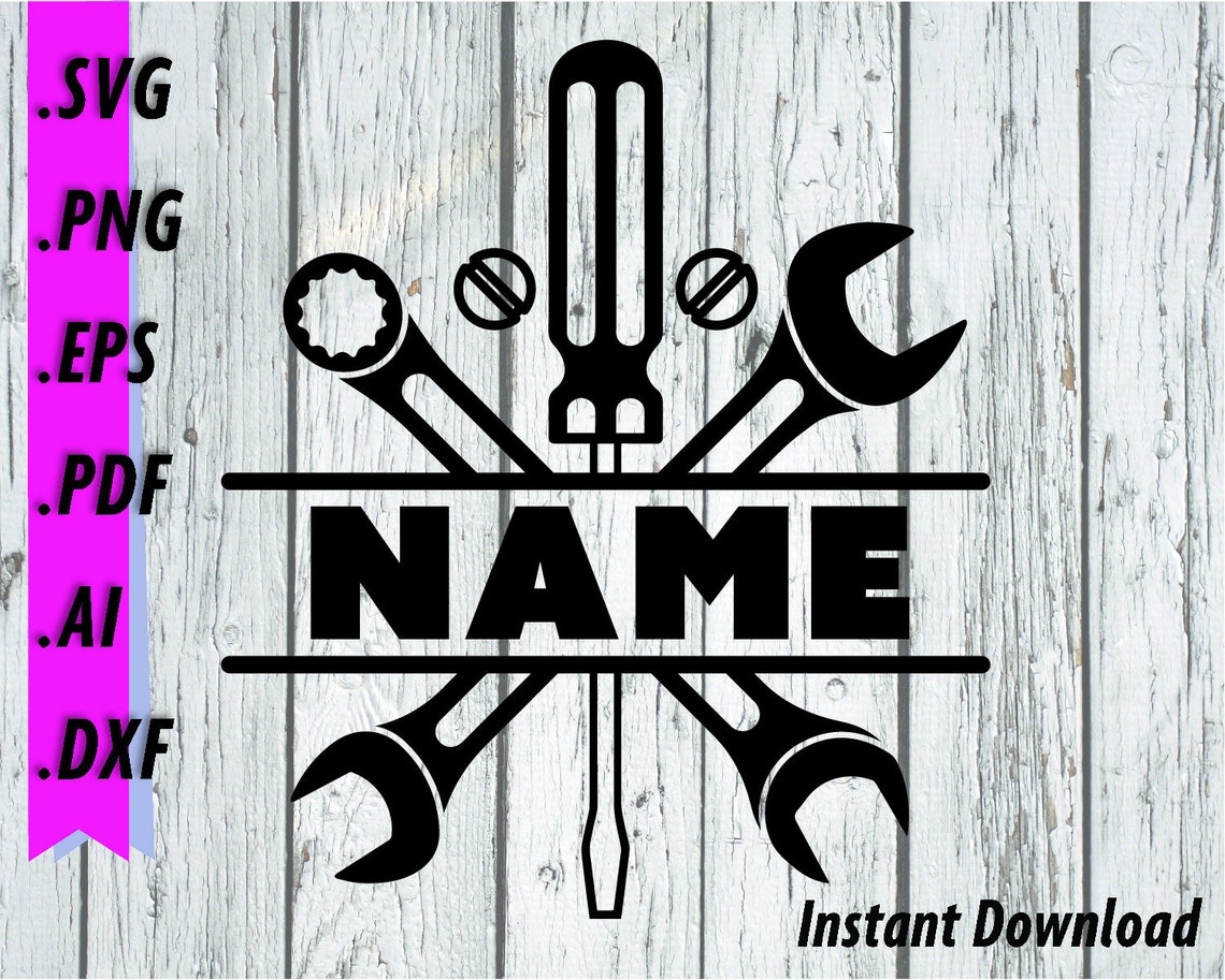 Tools Monogram SVG Mechanic Monogram Clipart DXF - Etsy