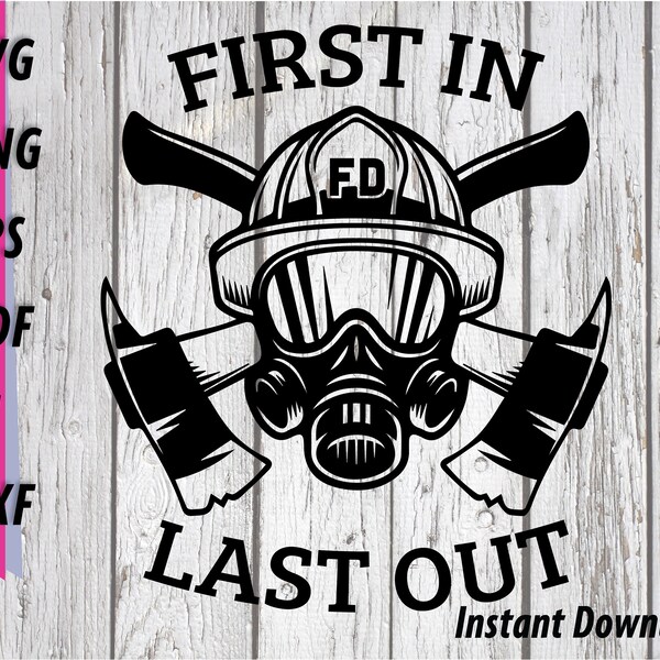 Firefighter Svg - Etsy