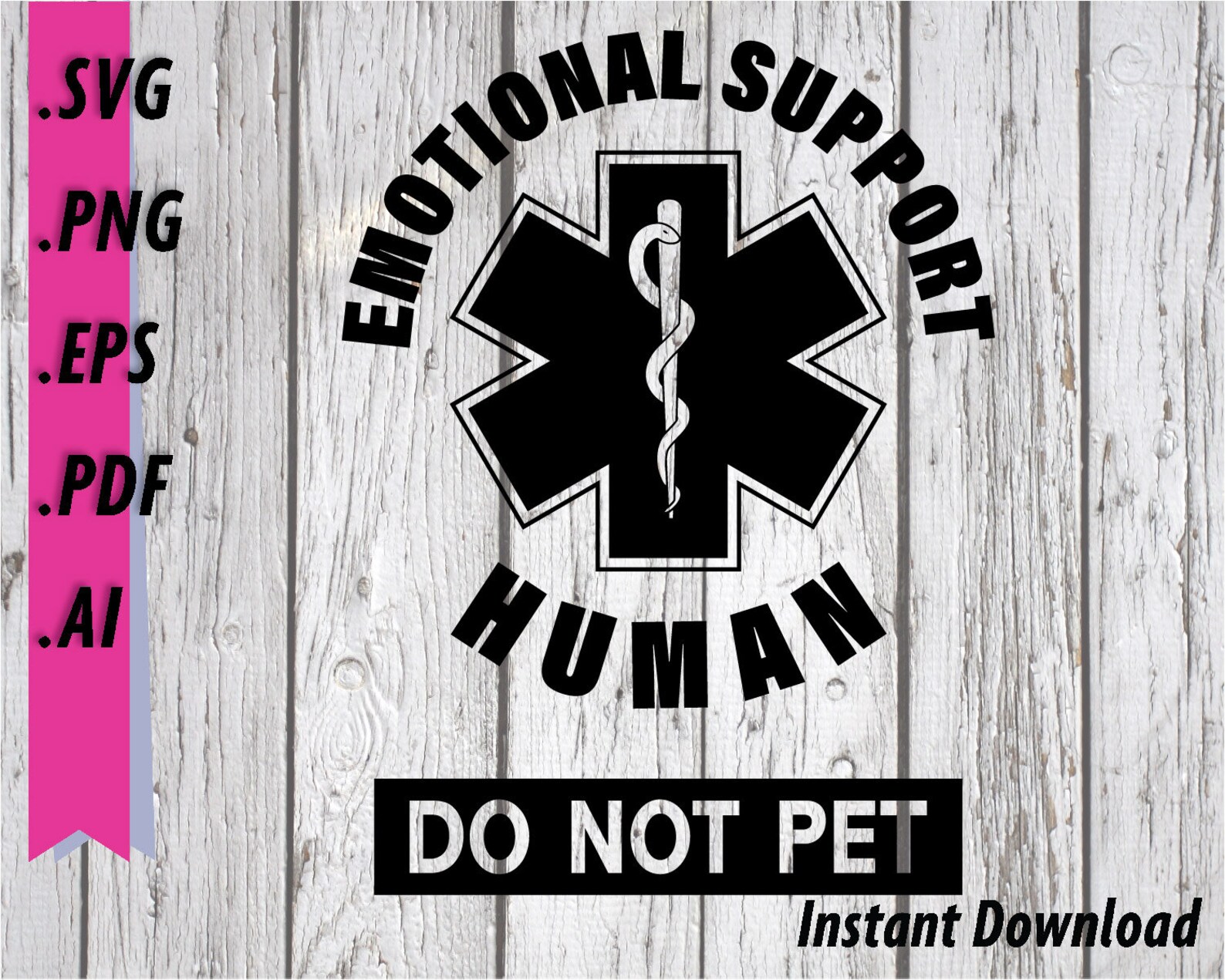 Emotional Support Human SVG - Do Not Pet - Halloween Costume Funny ...