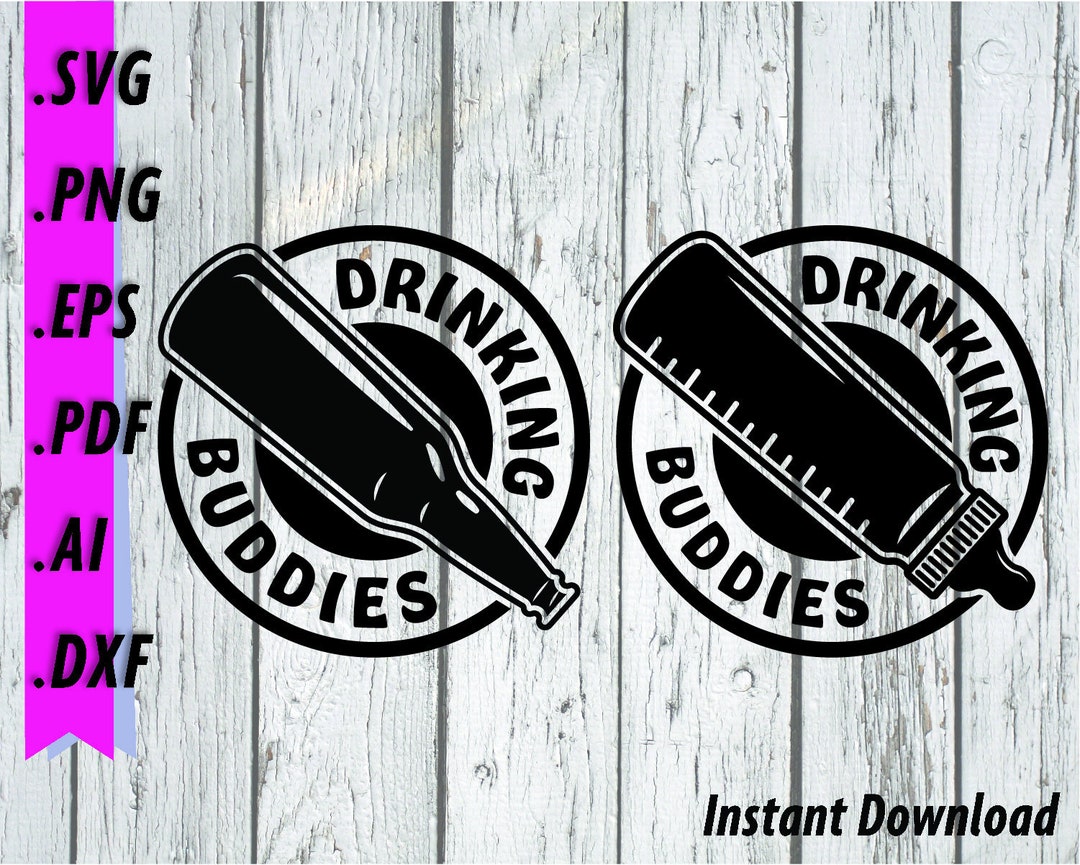Drinking Buddies SVG -beer and Milk Bottles, Daddy Mommy Baby Dad Mom ...