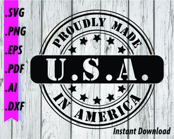 Made in USA SVG Proudly Made in America Clipart Cut File | Etsy