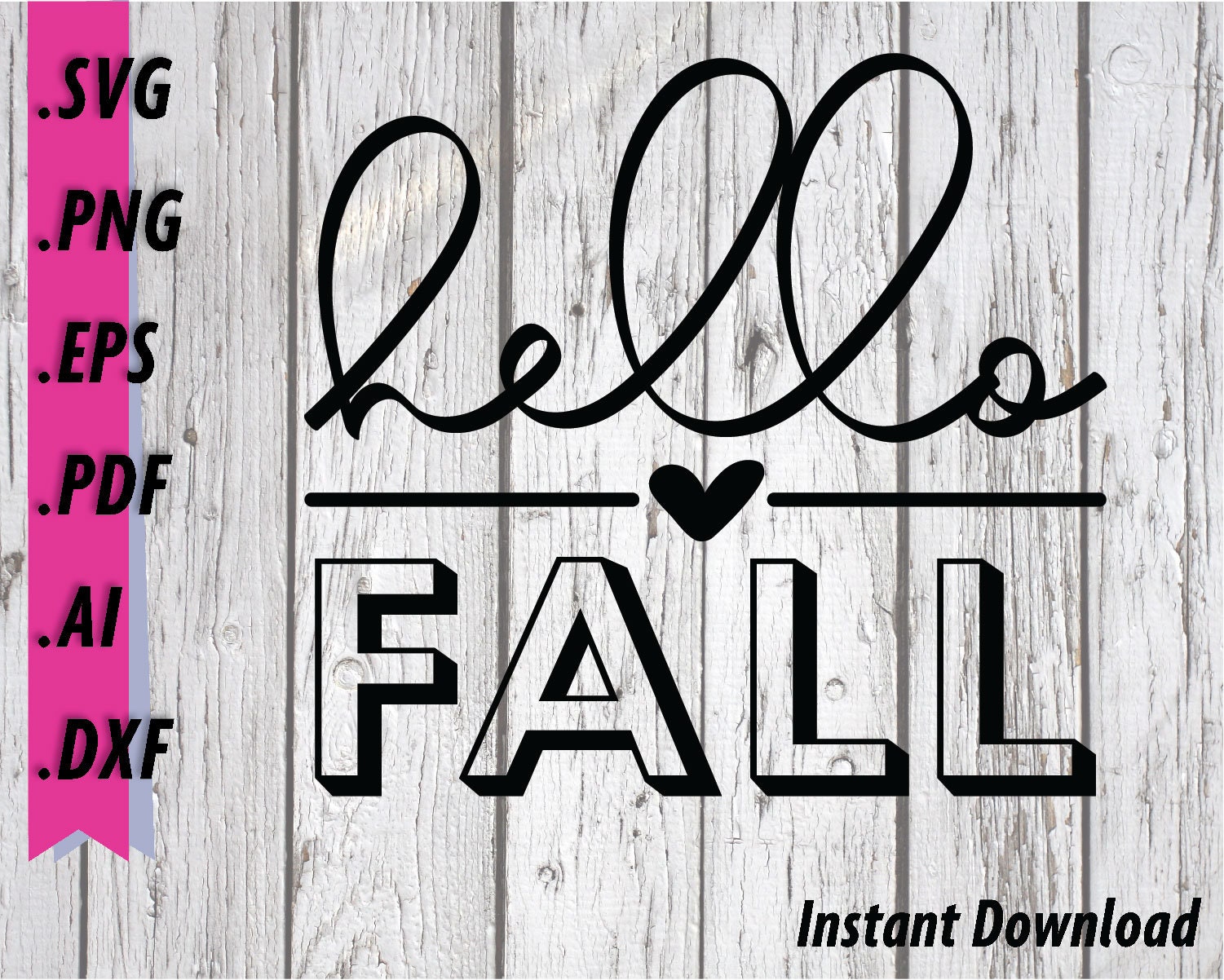 Hello Fall SVG Fall clipart Pumpkin Fall Inspirational | Etsy