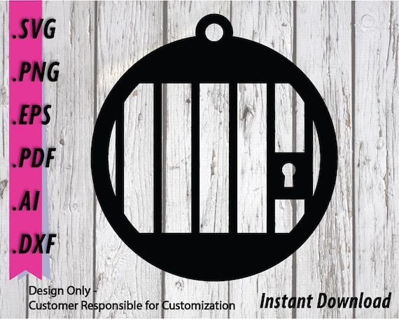 Jail Ornament SVG Customizable Design Just Add Your Own - Etsy