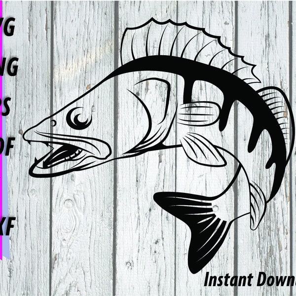 Walleye Dxf - Etsy Canada