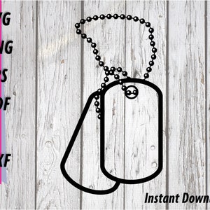 Military Dog Tags SVG Dog Tags Clipart Soldier Military - Etsy