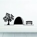 Diy Mouse House SVG - Wall Decoration, Mouse Home With Tree and Bench ...