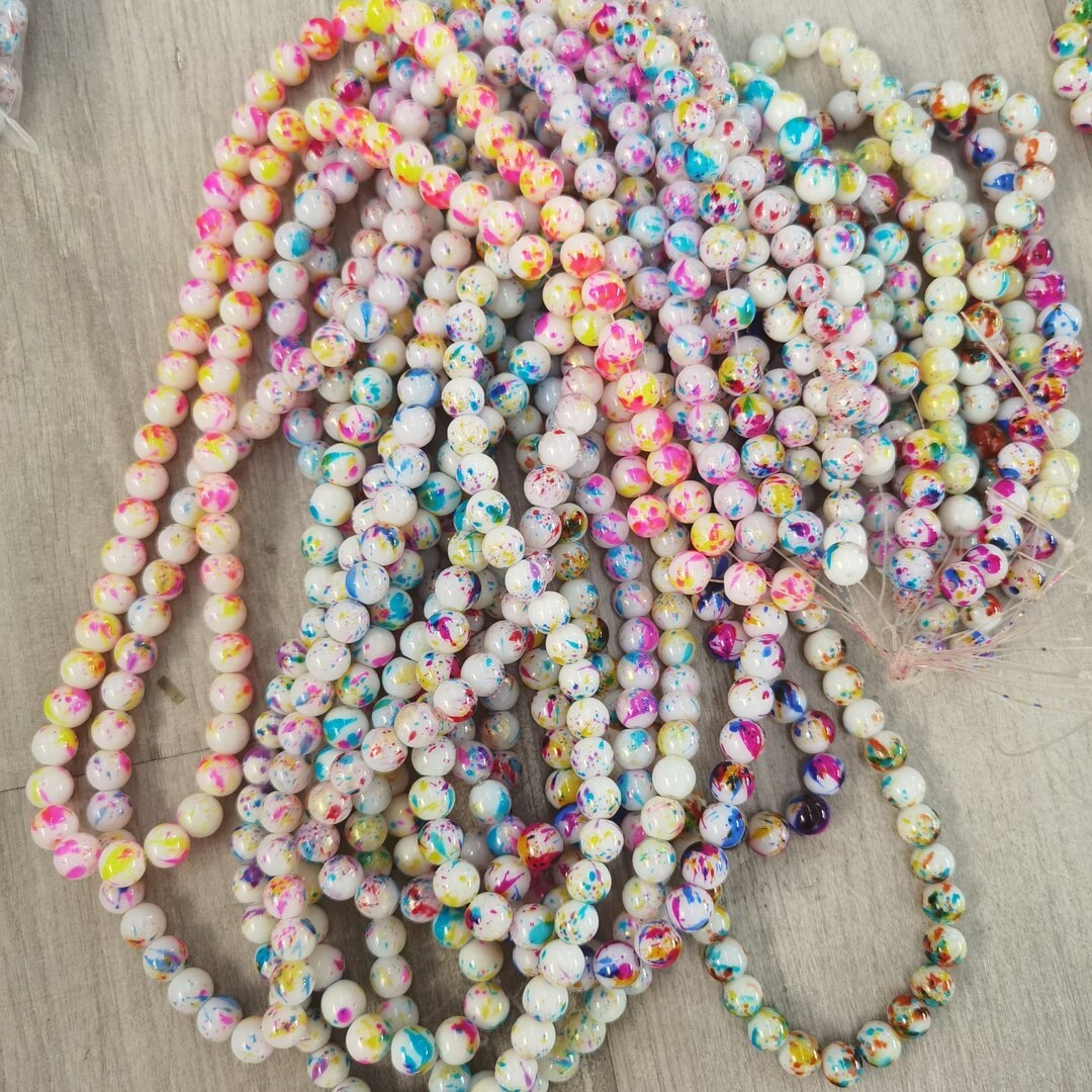 MULTICOLOR GLASS BEADS - Etsy
