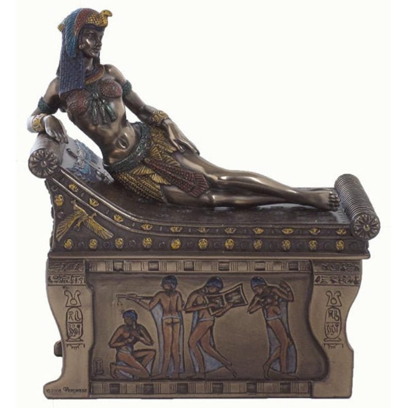 Cleopatra Egyptian Trinket Box Veronese Bronze - Etsy