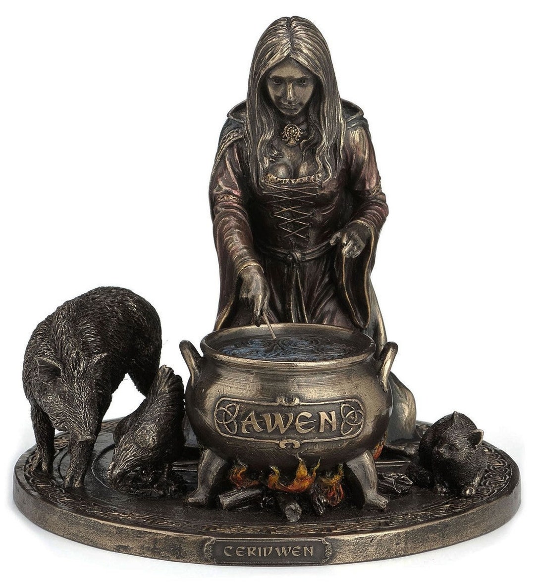 Ceridwen Celtic Veronese Bronze Statue Goddess Druid Awen - Etsy