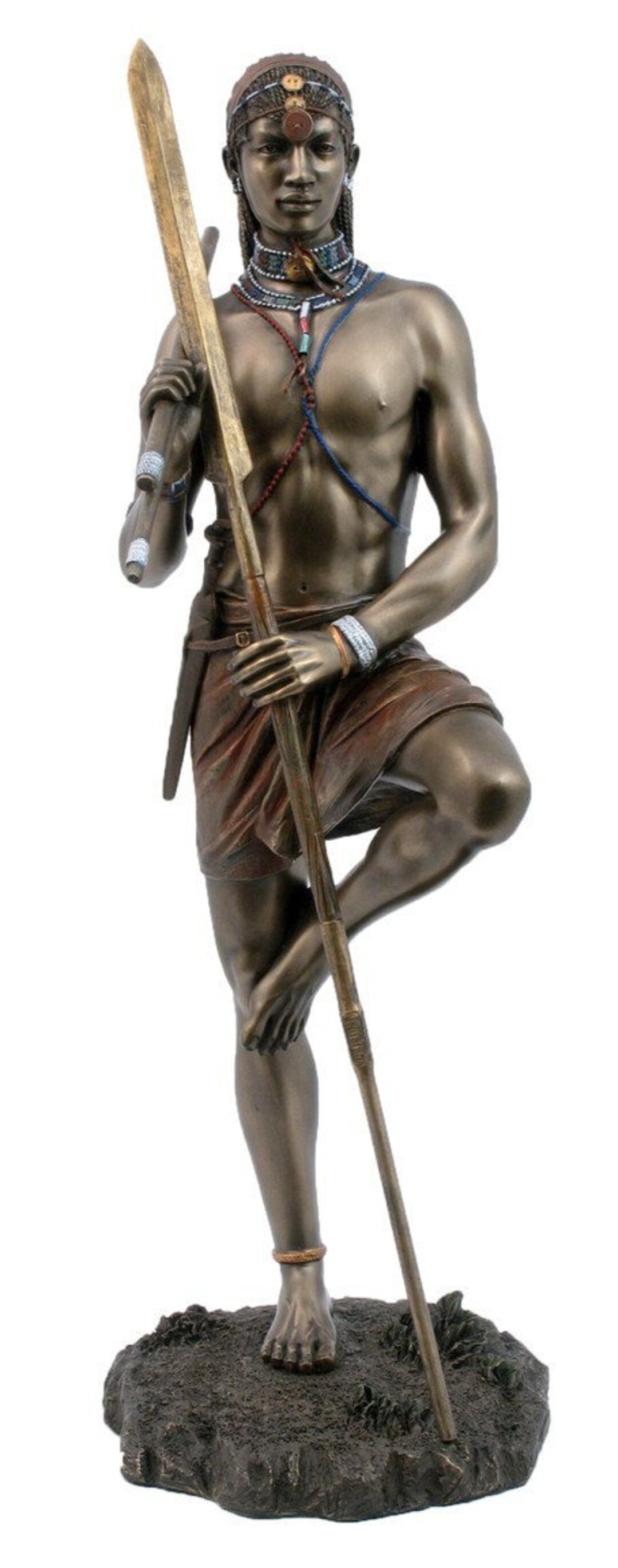 Angolia Watchful Warrior Veronese Bronze African Statue - Etsy