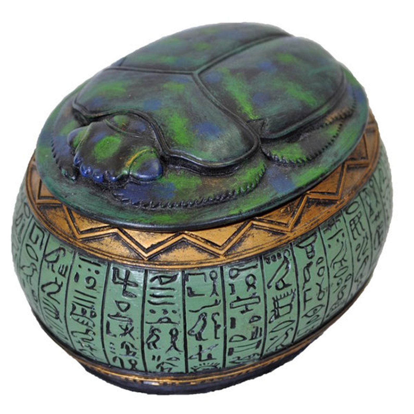 Scarab Beetle Egyptian Trinket Box Veronese Bronze - Etsy
