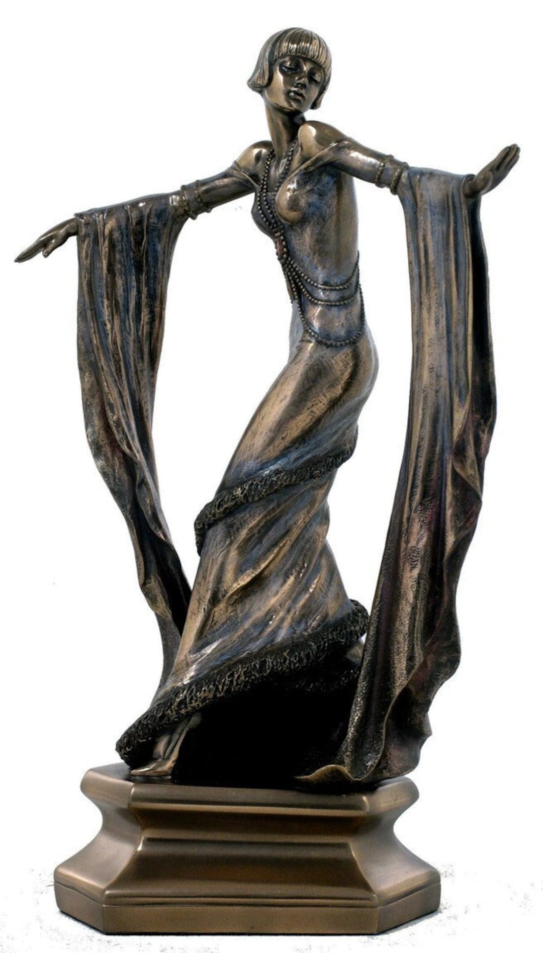 Art Deco Lady Veronese Bronze Statue - Etsy