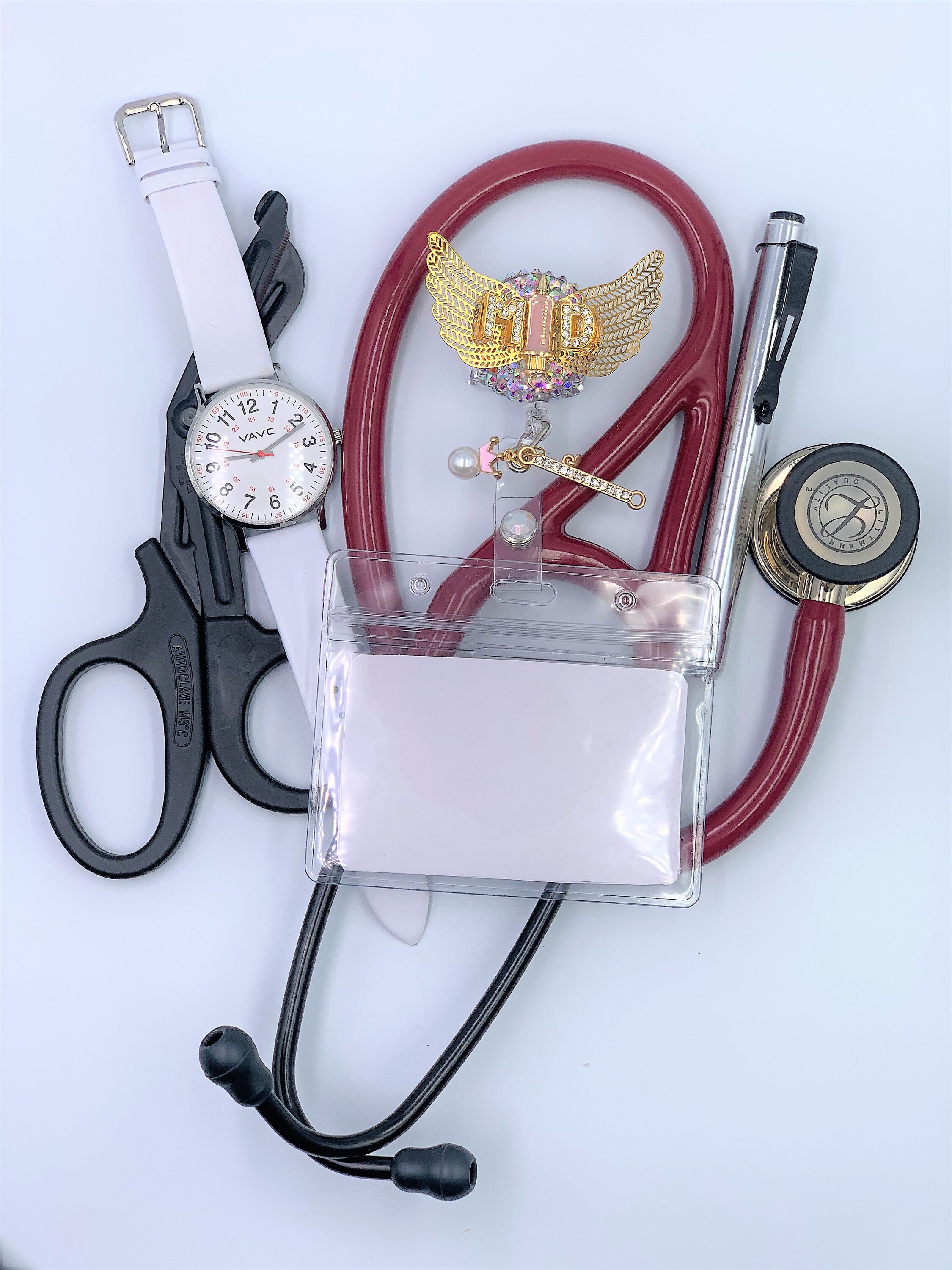 Angel Wings Badge MD Badge Holder Injection Charm - Etsy