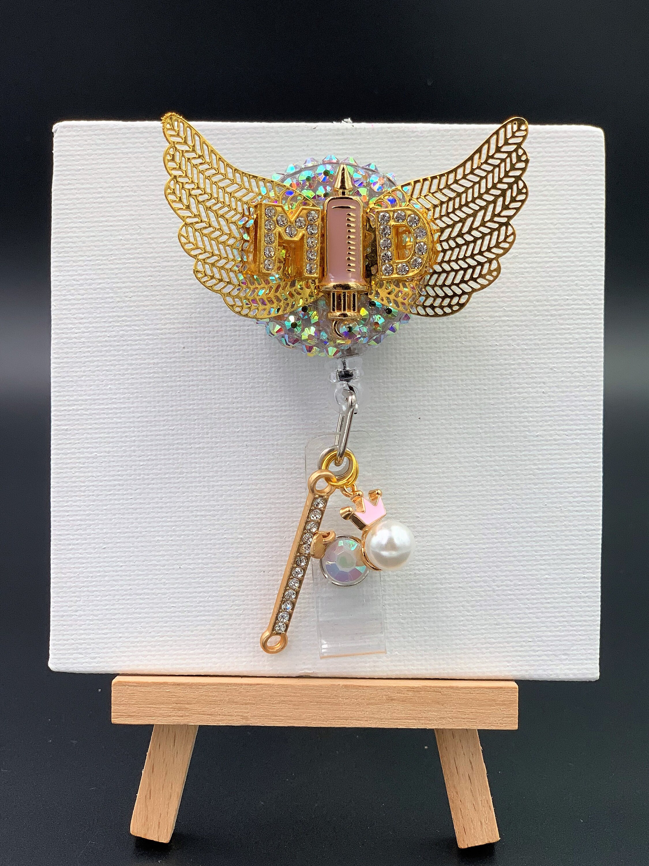 Angel Wings Badge MD Badge Holder Injection Charm | Etsy