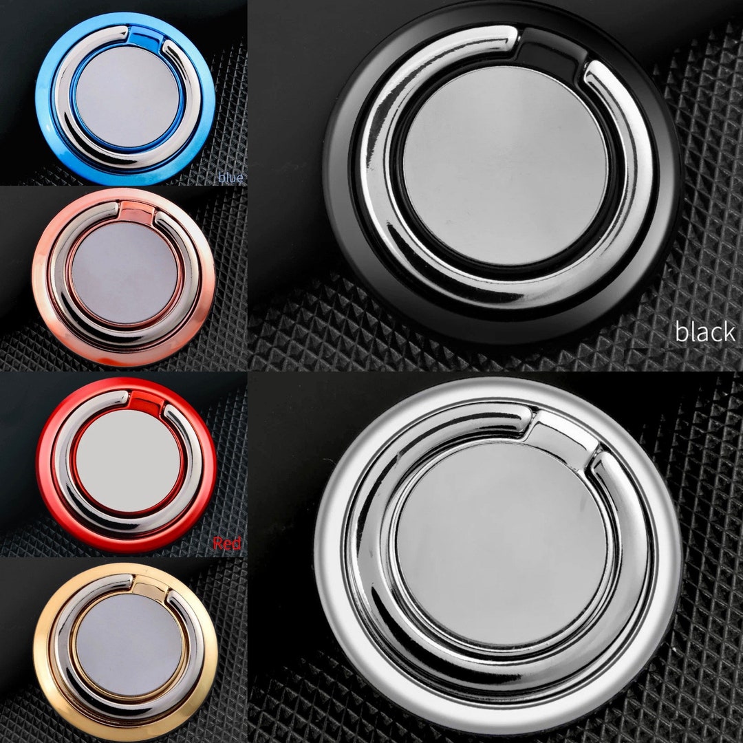 Metal Round Cellphone Ring Holder Stent Kickstand 360 Rotating ...