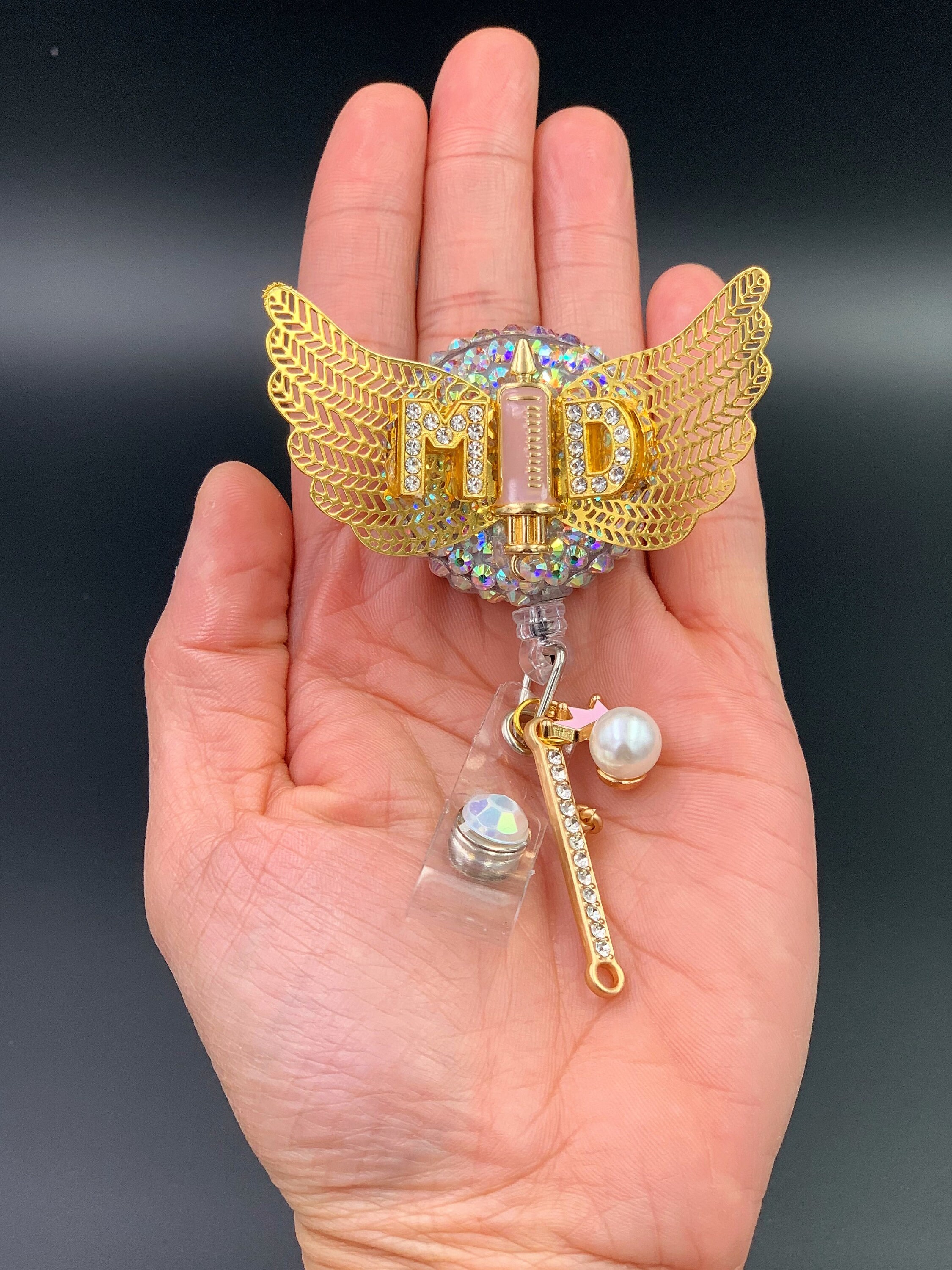 Angel Wings Badge MD Badge Holder Injection Charm | Etsy