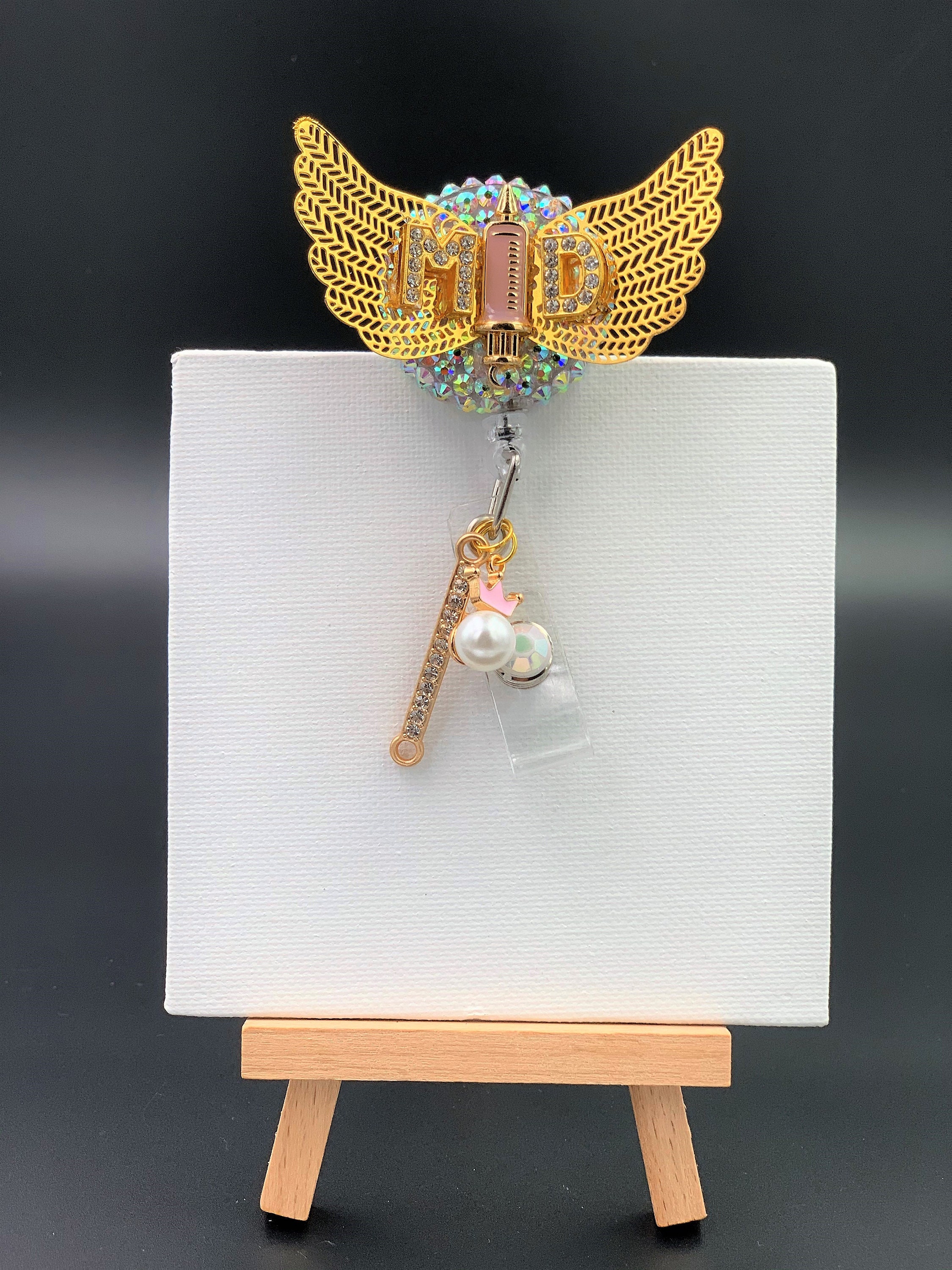 Angel Wings Badge MD Badge Holder Injection Charm | Etsy