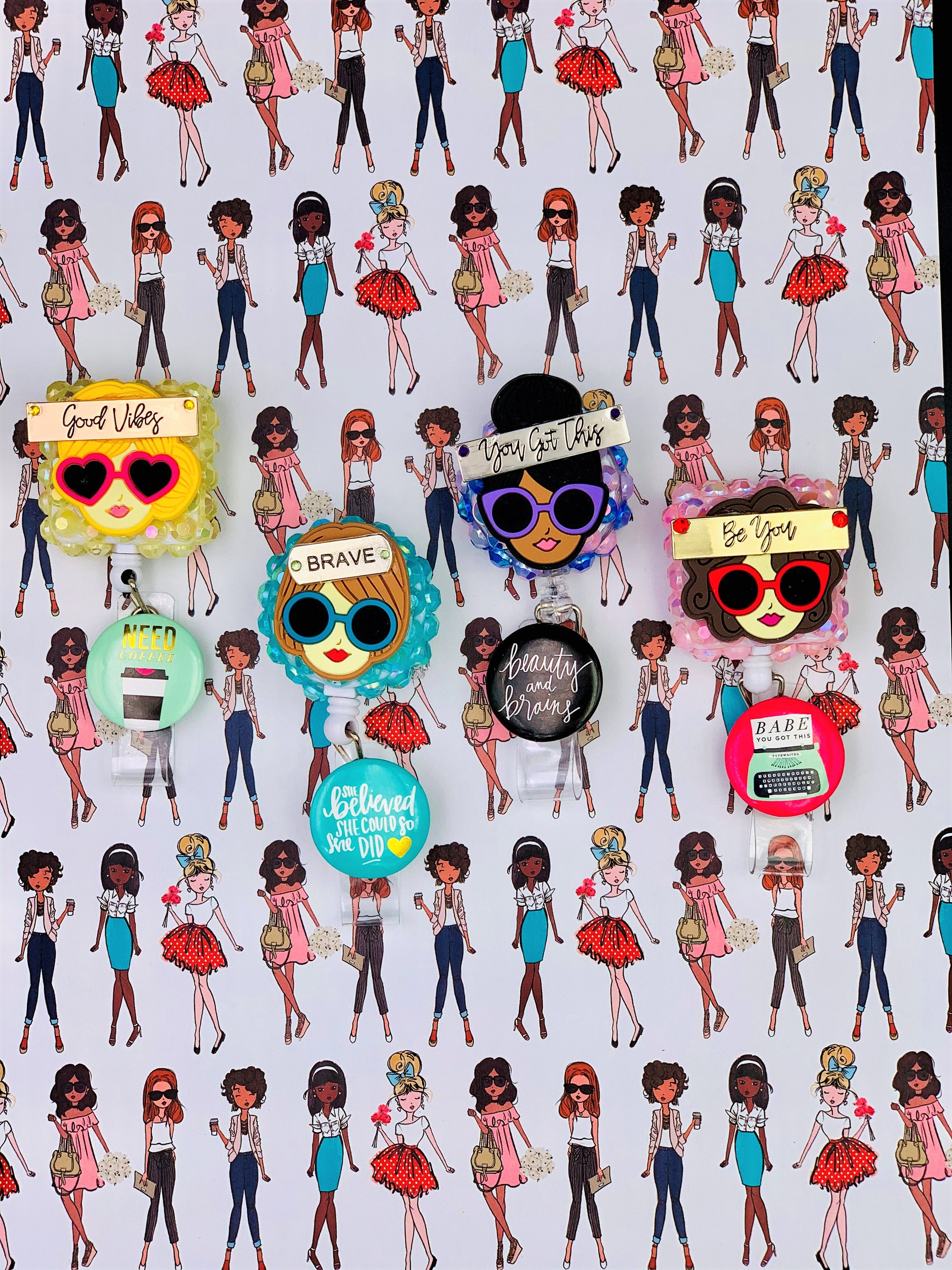 Pretty Ladies Badge Besties Badge Inspirational Badge Women - Etsy