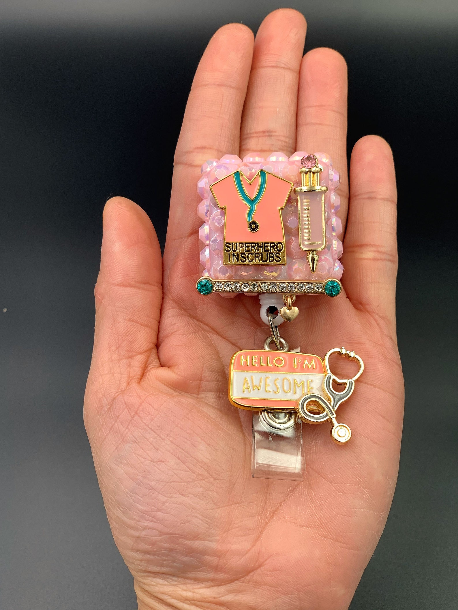 Heroes in Scrubs Nurse Retractable Badge Reel Doctor Badge | Etsy