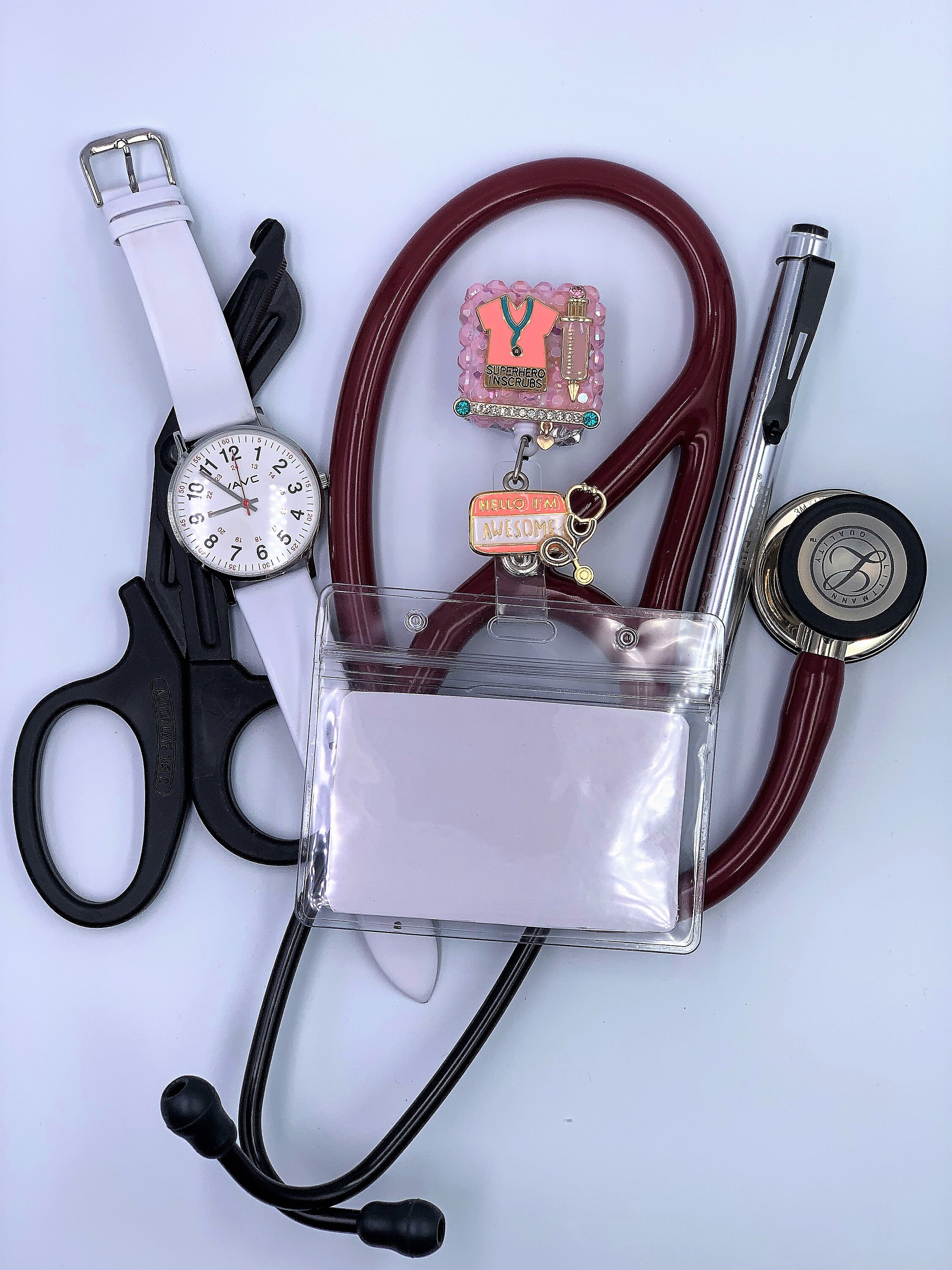 Heroes in Scrubs Nurse Retractable Badge Reel Doctor Badge - Etsy