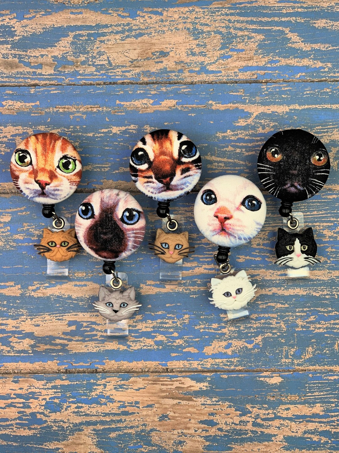 Cat Badge Reel, Animal Badge, Meow Meow, Animal Lovers Badge, Cat ...