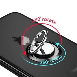 Metal Round Cellphone Ring Holder Stent Kickstand 360 Rotating ...