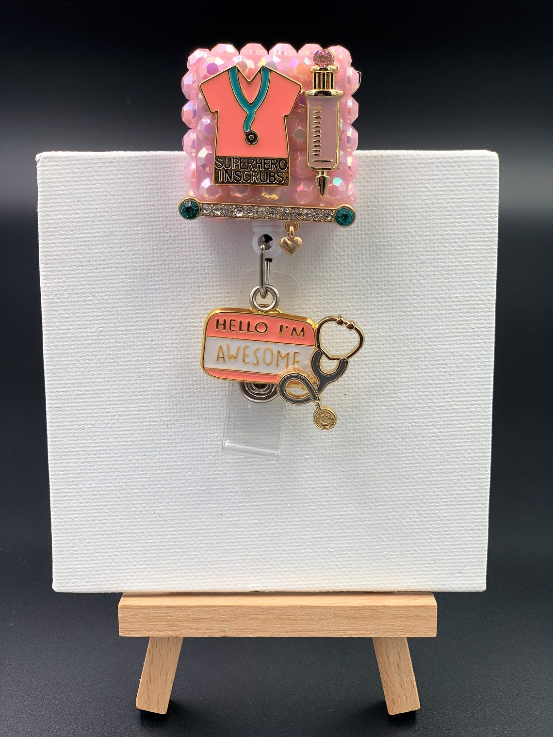 Heroes in Scrubs Nurse Retractable Badge Reel Doctor Badge | Etsy