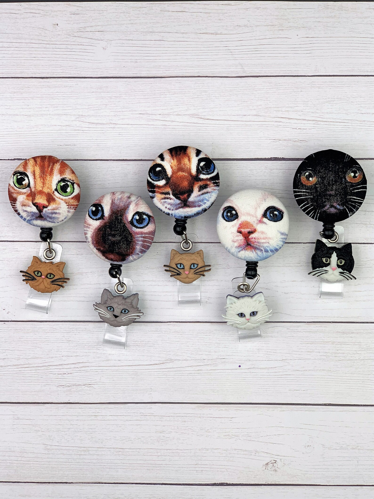 Cat Badge Reel Animal Badge Meow Meow Animal Lovers Badge - Etsy