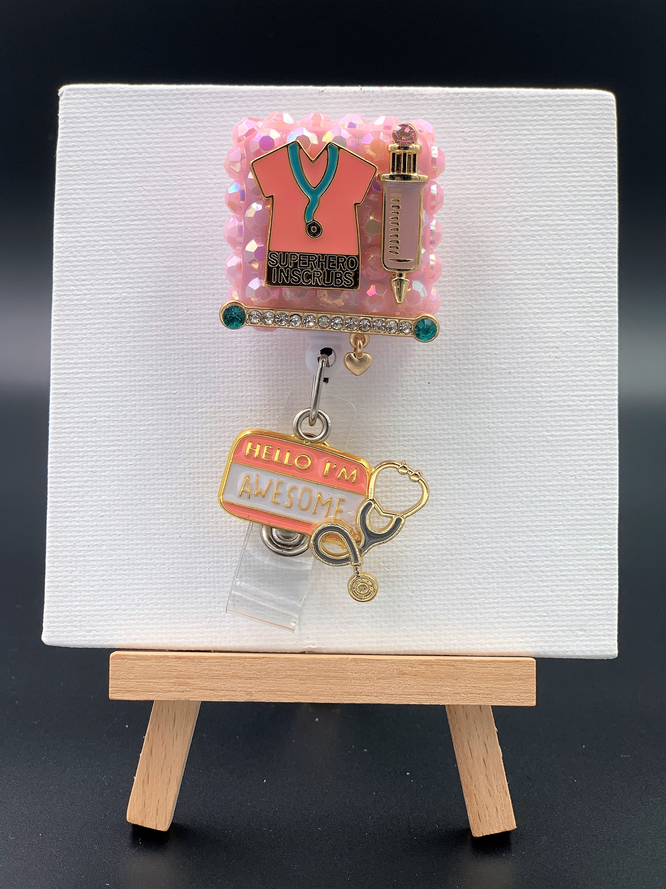 Heroes in Scrubs Nurse Retractable Badge Reel Doctor Badge - Etsy