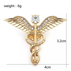 Caduceus Charm, Caduceus Brooch, Caduceus Pin, Caduceus Accessories ...